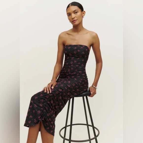 Reformation | Dresses | Nwt Reformation Floral Strapless Dress | Poshmark
